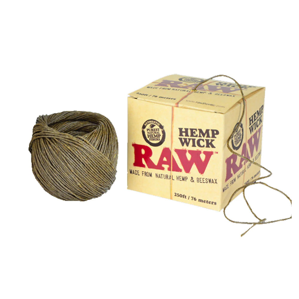 RAW Hemp Wick 250FT | Organic Beeswax Coated Hemp Wick for Clean Lighting